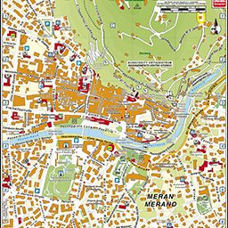 Mappa di Meran\Merano - Ortszentr.-Centro Storico / Cartografia ...