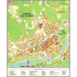 Mappa di Centro Storico / Cartografia Aggiornata di Borgo Val di Taro ...