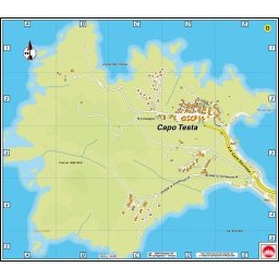 Mappa di (Riq.D) Capo Testa / Cartografia Aggiornata di Santa Teresa ...