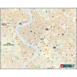 Mappa di Roma Centro Storico - Monumenti / Cartografia Aggiornata di ...