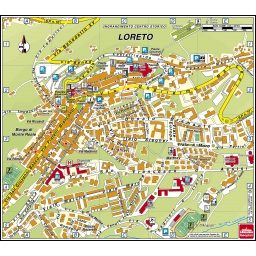 Mappa di Centro Storico / Cartografia Aggiornata di Loreto @ Geoplan.it