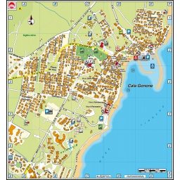 Mappa di (Riq.A) Cala Gonone / Cartografia Aggiornata di Dorgali ...