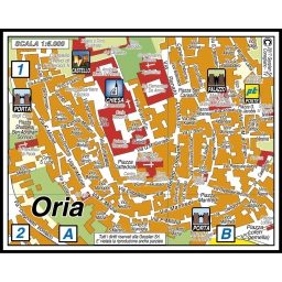 Mappa di Centro Storico / Cartografia Aggiornata di Oria @ Geoplan.it