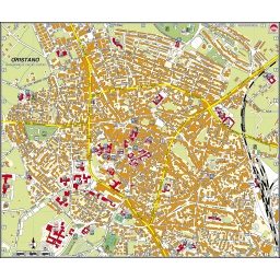 Mappa di Centro Storico / Cartografia Aggiornata di Oristano @ Geoplan.it