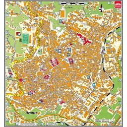Mappa di Centro Storico / Cartografia Aggiornata di Bronte @ Geoplan.it