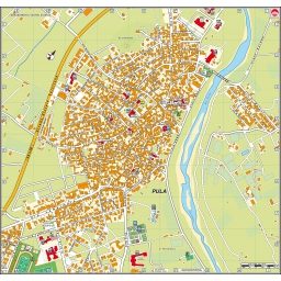 Mappa di Centro Storico / Cartografia Aggiornata di Pula @ Geoplan.it