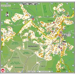 Mappa di Centro Storico / Cartografia Aggiornata di Monzuno @ Geoplan.it
