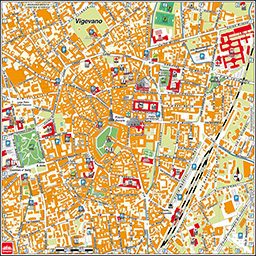 Mappa di Centro Storico / Cartografia Aggiornata di Vigevano @ Geoplan.it