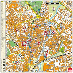 Mappa di Monza - Centro Storico / Cartografia Aggiornata di Monza ...