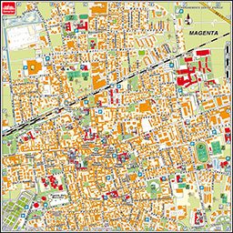Mappa di Magenta - Centro Storico / Cartografia Aggiornata di Magenta ...
