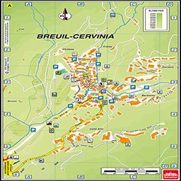 Mappa di Breuil-Cervinia / Cartografia Aggiornata di Châtillon ...