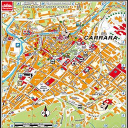 Mappa di Carrara - Centro Storico / Cartografia Aggiornata di Carrara ...