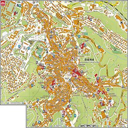 Mappa di Siena - Centro Storico / Cartografia Aggiornata di Siena ...