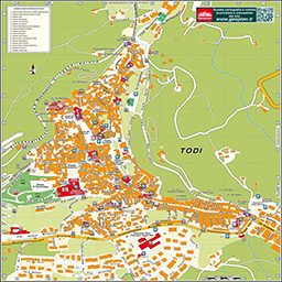 Mappa di Todi - Centro Storico / Cartografia Aggiornata di Todi ...