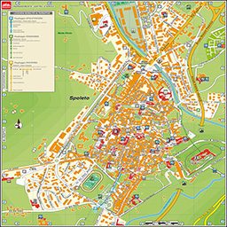 Mappa di Spoleto - Centro Storico / Cartografia Aggiornata di Spoleto ...
