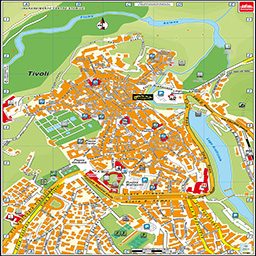 Mappa di Tivoli - Centro Storico / Cartografia Aggiornata di Tivoli ...