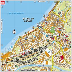 Mappa di Luino - Centro Storico / Cartografia Aggiornata di Luino ...