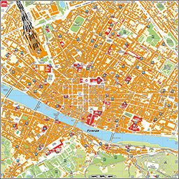 Mappa di Firenze - Centro Storico / Cartografia Aggiornata di Firenze 5 ...