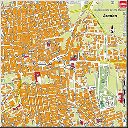Mappa di Aradeo - Centro Storico / Cartografia Aggiornata di Aradeo ...