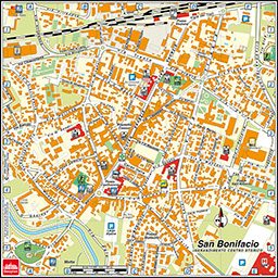 Mappa di San Bonifacio - Centro Storico / Cartografia Aggiornata di San ...