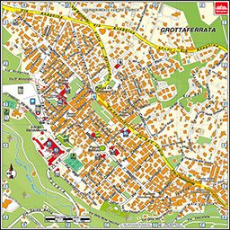 Mappa di Grottaferrata - Centro Storico / Cartografia Aggiornata di ...