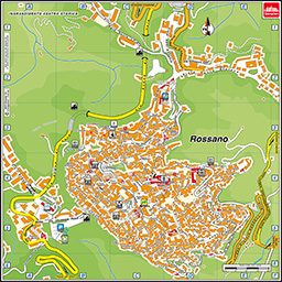 Mappa di Rossano - Centro Storico / Cartografia Aggiornata di ...