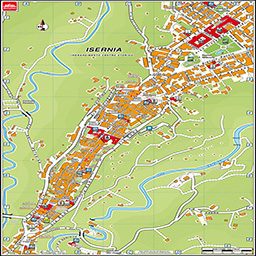 Mappa di Isernia - Centro Storico / Cartografia Aggiornata di Isernia ...