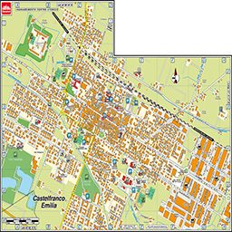Mappa di Castelfranco Emilia - Centro Storico / Cartografia Aggiornata ...