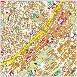 Mappa di Jesi - Centro Storico / Cartografia Aggiornata di Jesi ...