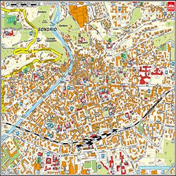 Mappa di Sondrio - Centro Storico / Cartografia Aggiornata di Sondrio ...
