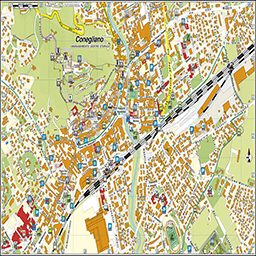 Mappa di Conegliano - Centro Storico / Cartografia Aggiornata di ...