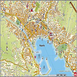 Mappa di Rapallo - Centro Storico / Cartografia Aggiornata di Rapallo ...