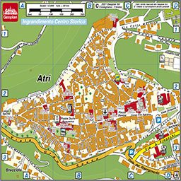 Mappa di Atri - Centro Storico / Cartografia Aggiornata di Atri ...
