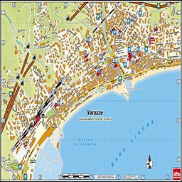 Mappa di Varazze - Centro Storico / Cartografia Aggiornata di Varazze ...
