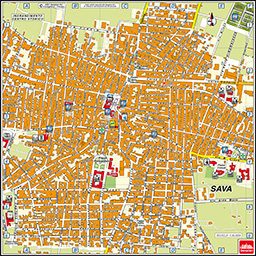 Mappa di Sava - Centro Storico / Cartografia Aggiornata di Sava ...