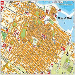 Mappa di Mola di Bari - Centro Storico / Cartografia Aggiornata di Mola ...