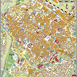 Mappa di Forlì - Centro Storico / Cartografia Aggiornata di Forlì ...