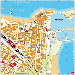 Mappa di Termoli - Centro Storico / Cartografia Aggiornata di Termoli ...