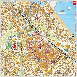 Mappa di Fano - Centro Storico / Cartografia Aggiornata di Fano ...