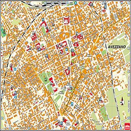 Mappa di Avezzano - Centro Storico / Cartografia Aggiornata di Avezzano ...