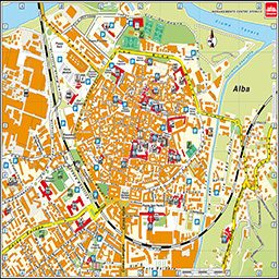 Mappa di Alba - Centro Storico / Cartografia Aggiornata di Alba ...
