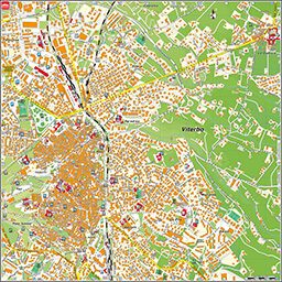 Mappa di Viterbo - Centro Storico / Cartografia Aggiornata di Viterbo ...