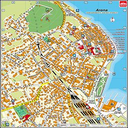 Mappa di Arona - Centro Storico / Cartografia Aggiornata di Arona ...