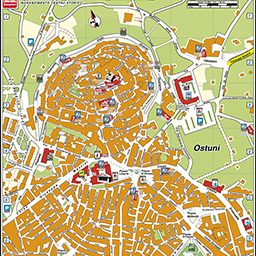 Mappa di Ostuni - Centro Storico / Cartografia Aggiornata di Ostuni ...