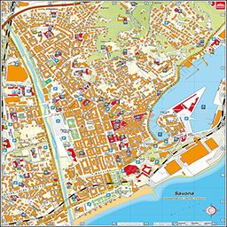 Mappa di Savona - Centro Storico / Cartografia Aggiornata di Savona ...