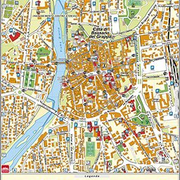 Mappa di Bassano del Grappa - Centro Storico / Cartografia Aggiornata ...
