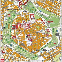 Mappa di Grosseto - Centro Storico / Cartografia Aggiornata di Grosseto ...