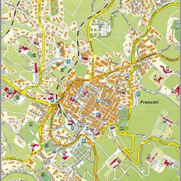 Mappa di Frascati - Centro Storico / Cartografia Aggiornata di Frascati ...