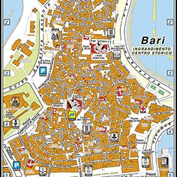 Mappa di Bari - Centro Storico / Cartografia Aggiornata di Bari ...