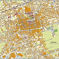 Mappa di Galliate - Centro Storico / Cartografia Aggiornata di Galliate ...